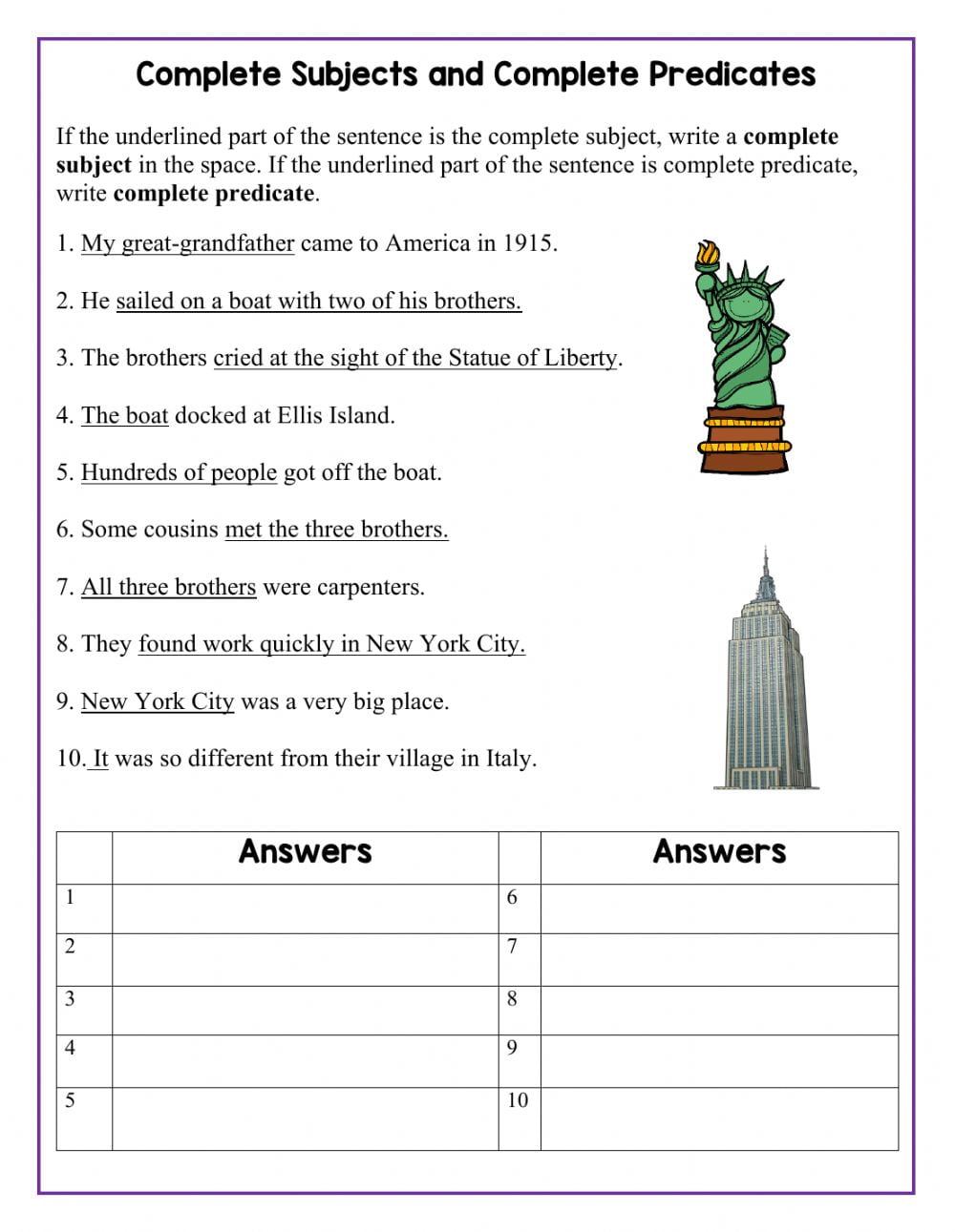 Writing New Predicates Worksheets WorksheetsCity Writing New Predicates Worksheets WorksheetsCity