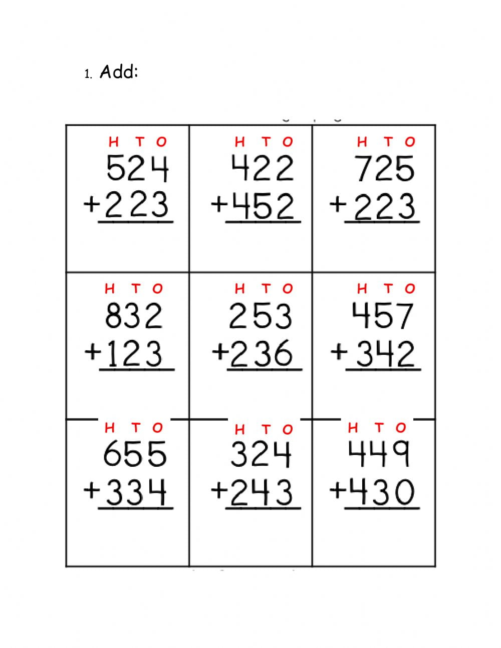 3 Digit Addition No Regrouping Worksheets WorksheetsCity 3 Digit Addition No Regrouping Worksheets WorksheetsCity