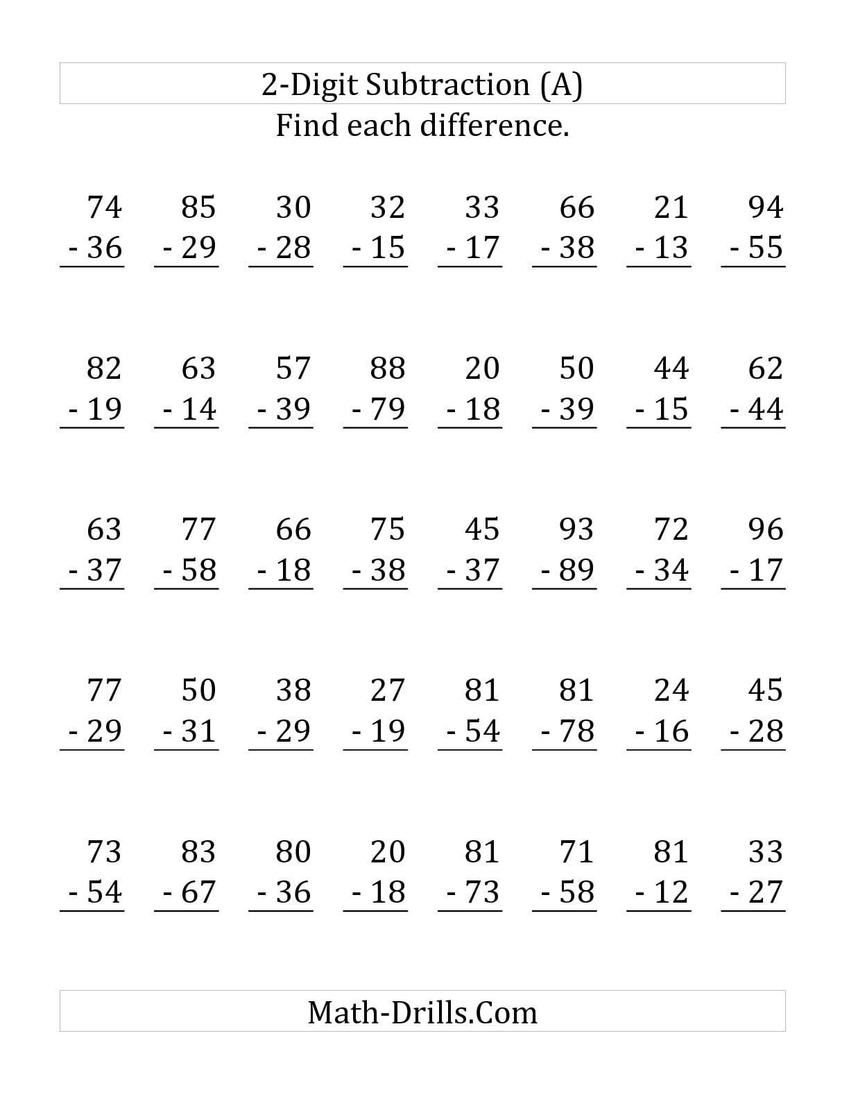 2nd Grade Subtraction With Regrouping Worksheets WorksheetsCity 2nd Grade Subtraction With Regrouping Worksheets WorksheetsCity